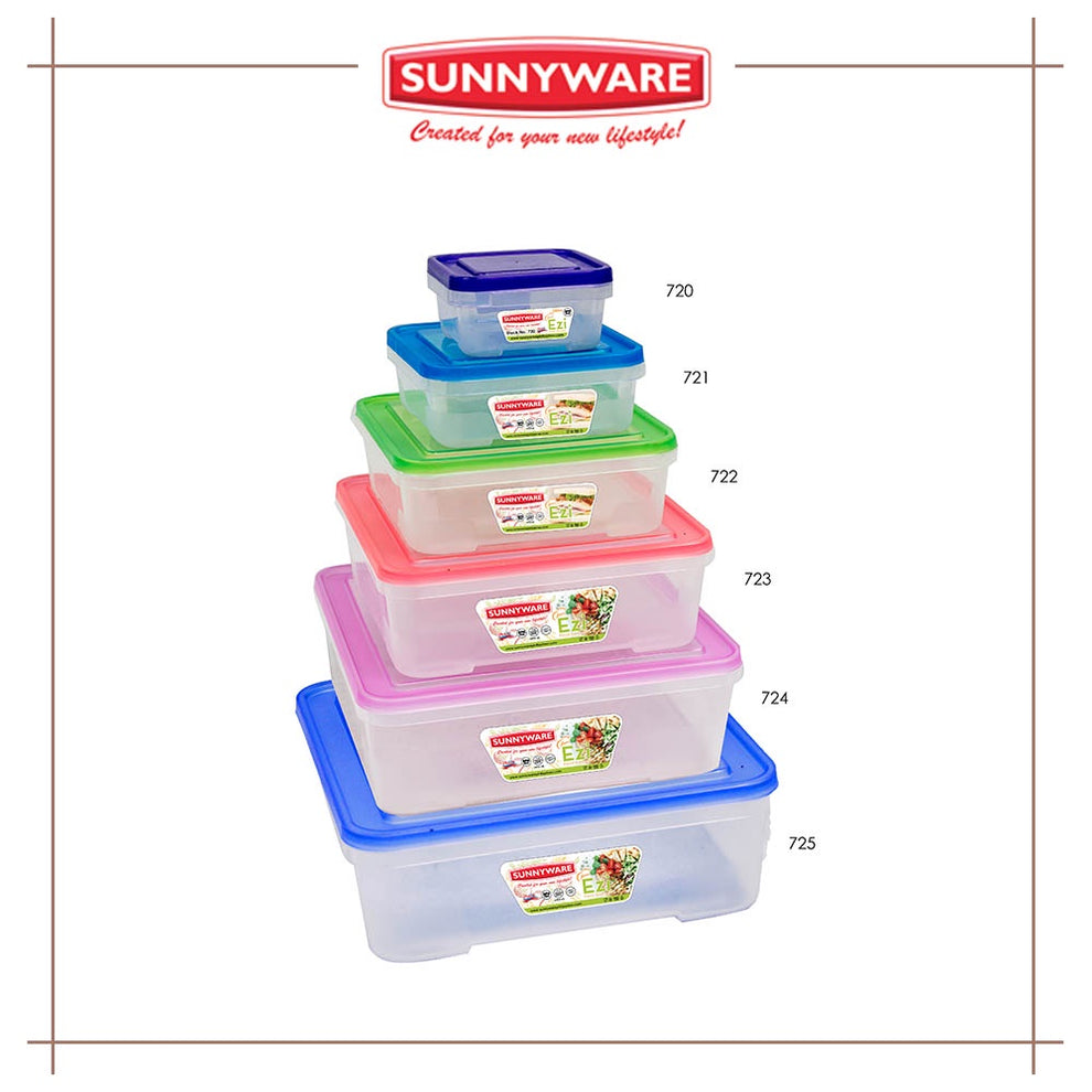 Sunnyware Food Keeper Set - 6 pc set EZI Food Saver 720 to 725 Stora ...