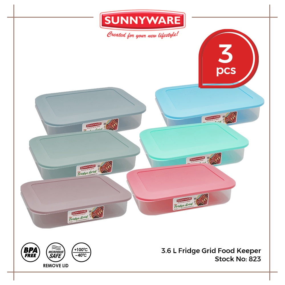 3pcs 3.6 L Fridge Grid Food Keeper [Sunnyware 823] | Plasticware | Kit ...