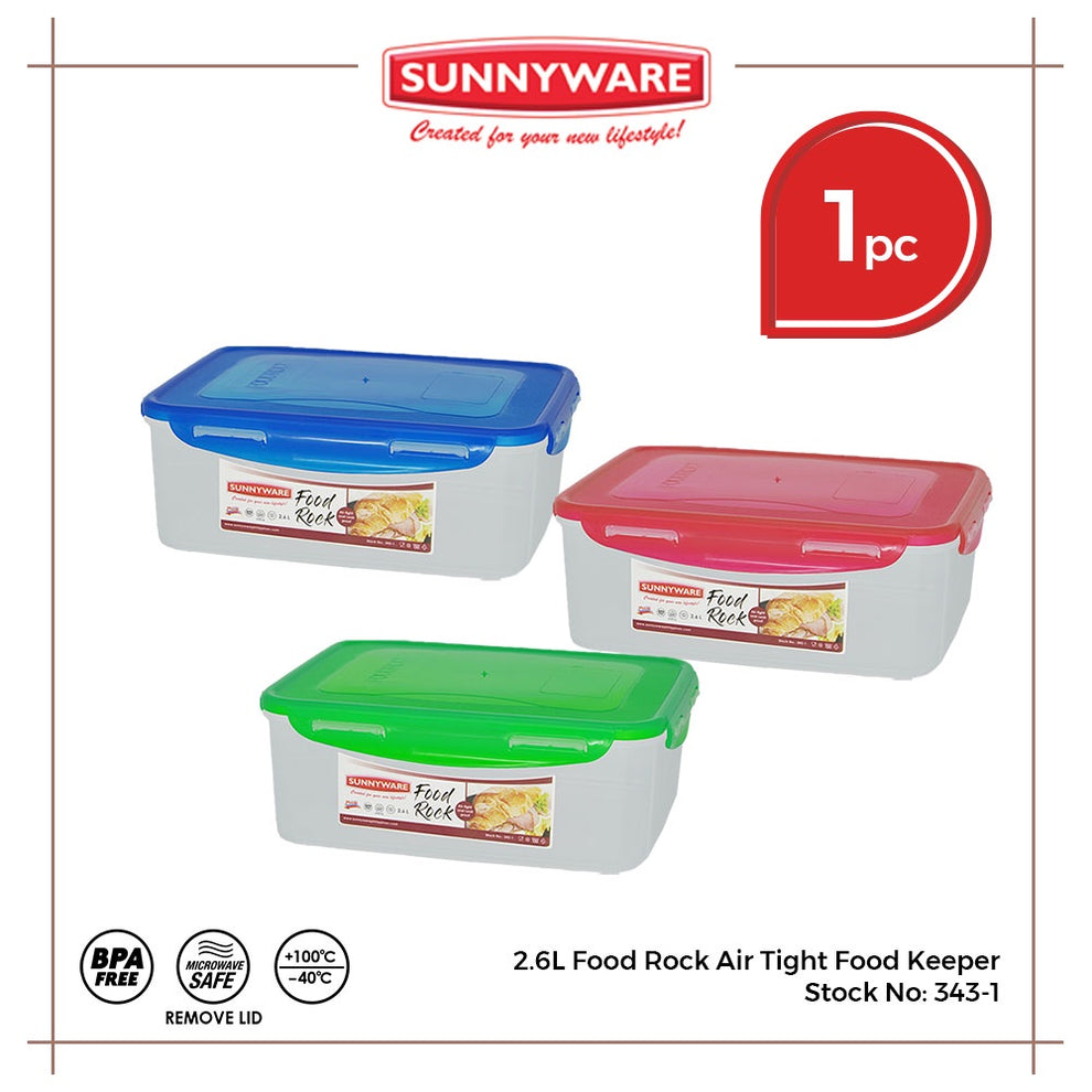 Sunnyware 343-1 2.6 L Food Rock Air Tight Food Keeper Container Leak P ...