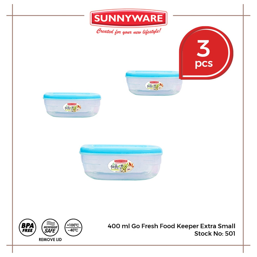 3pcs 400mL Go Fresh Food Keeper Extra Small [Sunnyware 501] | Plasticw ...