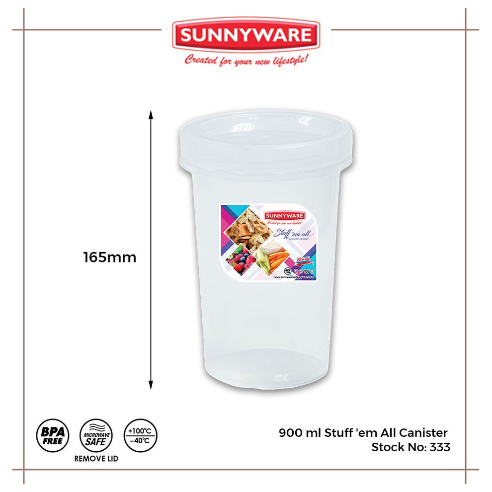 Sunnyware 333 900 ml Stuff 'em All Canister – Plasticatbp