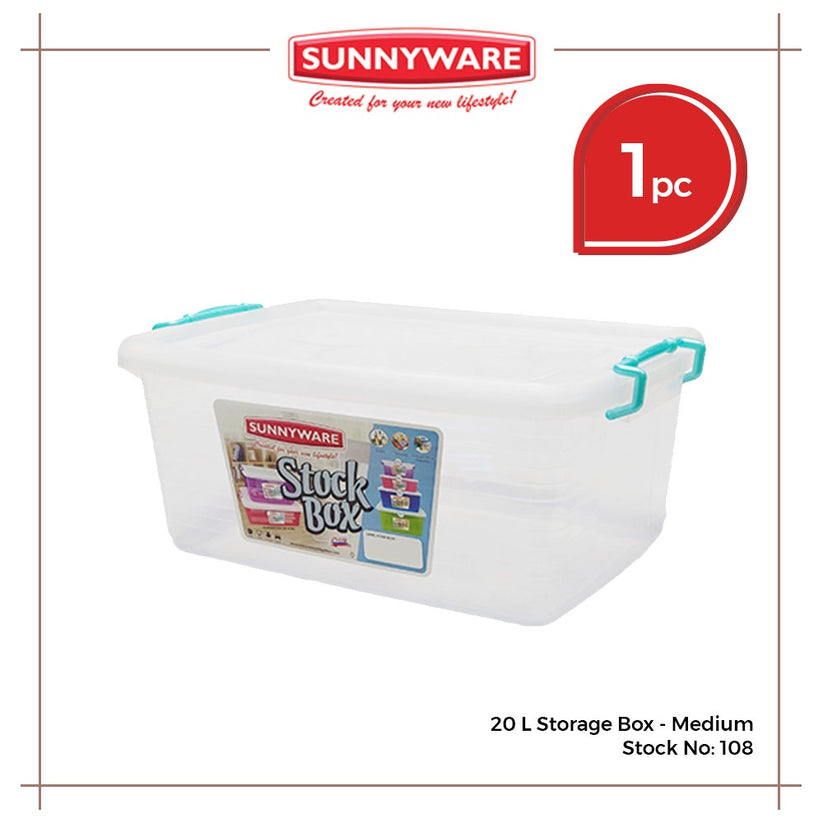 Sunnyware 108 Stock Box / Storage Box - Medium 20 liters | Plastic Sto ...