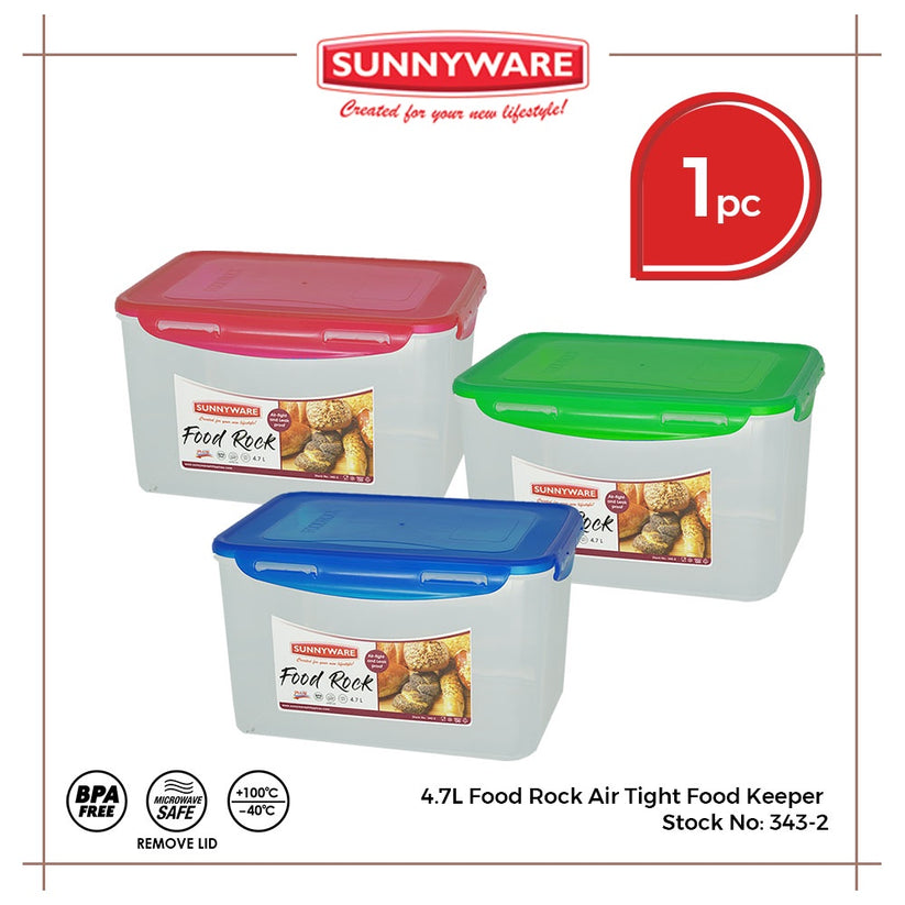 Sunnyware 343-2 4.7L Food Rock Air Tight Food Keeper Container Leak Pr ...