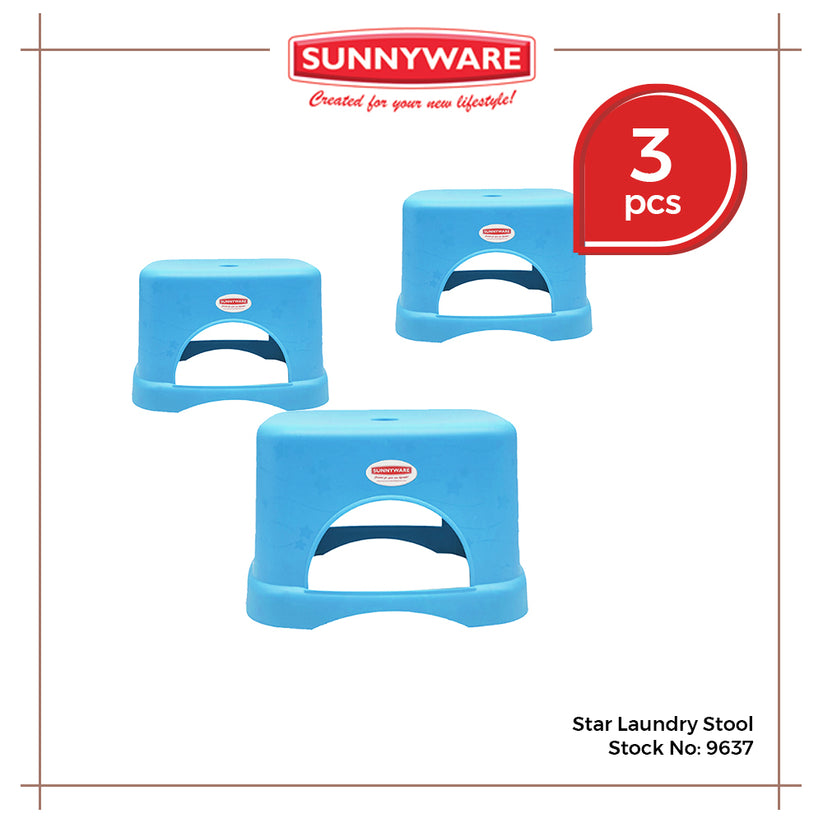 3pcs Star Laundry Stool [Sunnyware 9637] | Plasticware | Laundryware ...