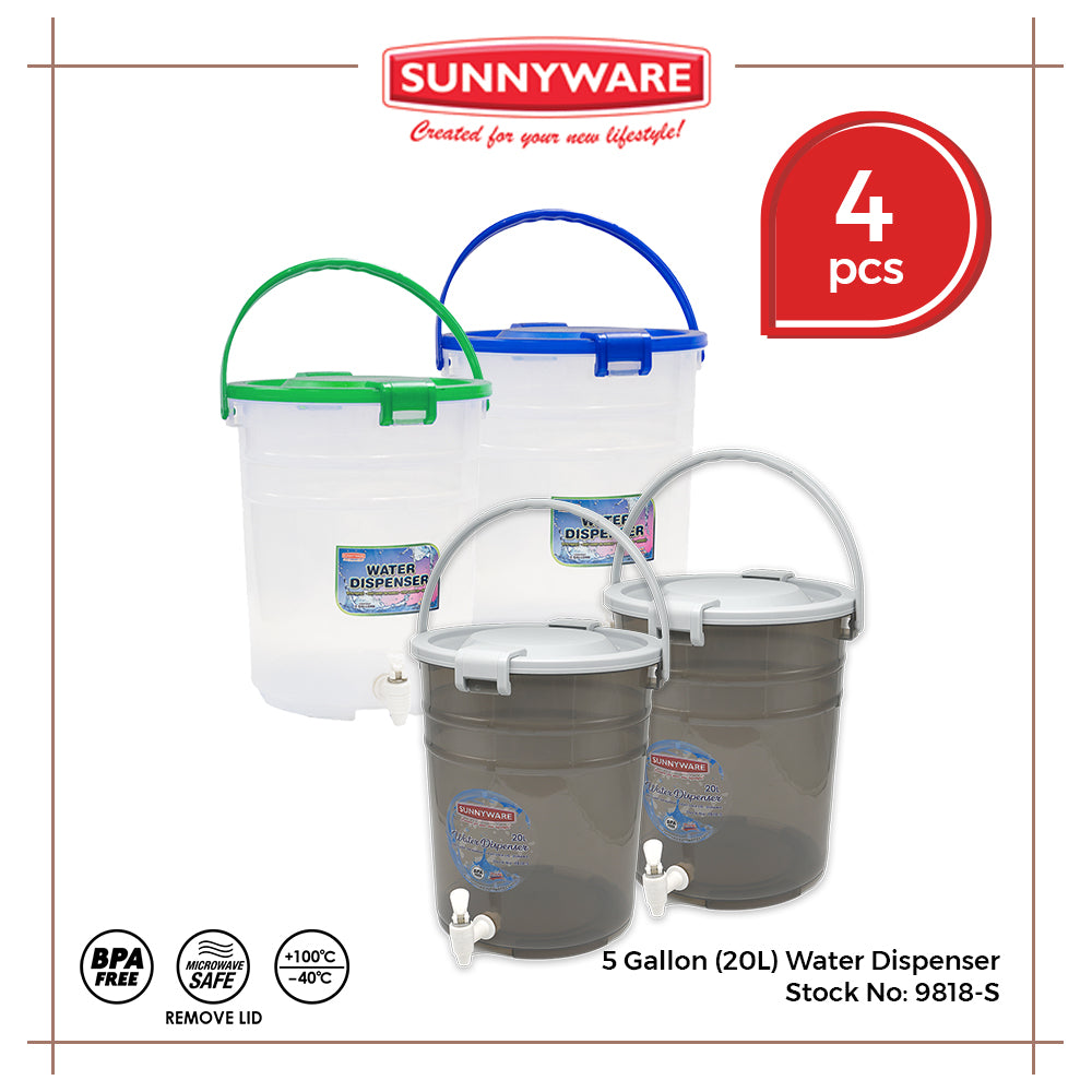 4pcs 5 Gallon (20L) Water Dispenser [Sunnyware 9818-S] | Plasticware ...