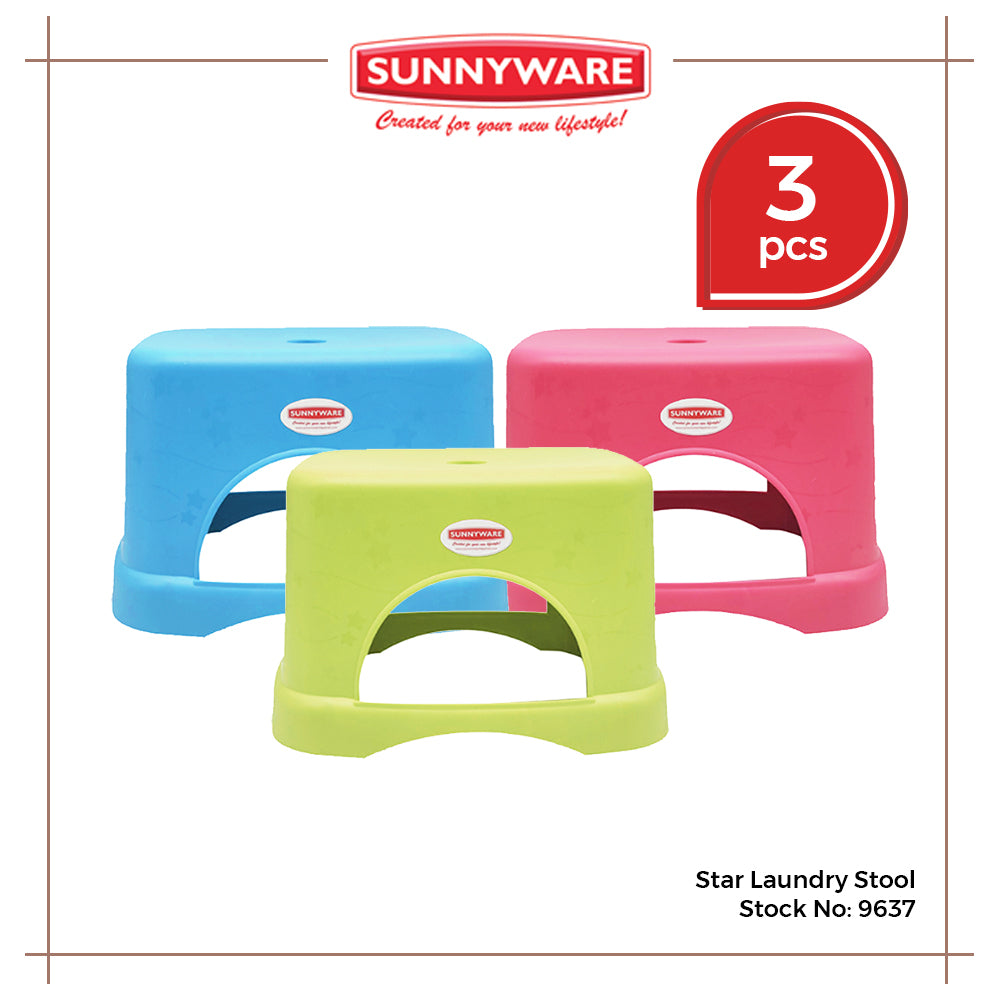 3pcs Star Laundry Stool [Sunnyware 9637] | Plasticware | Laundryware ...