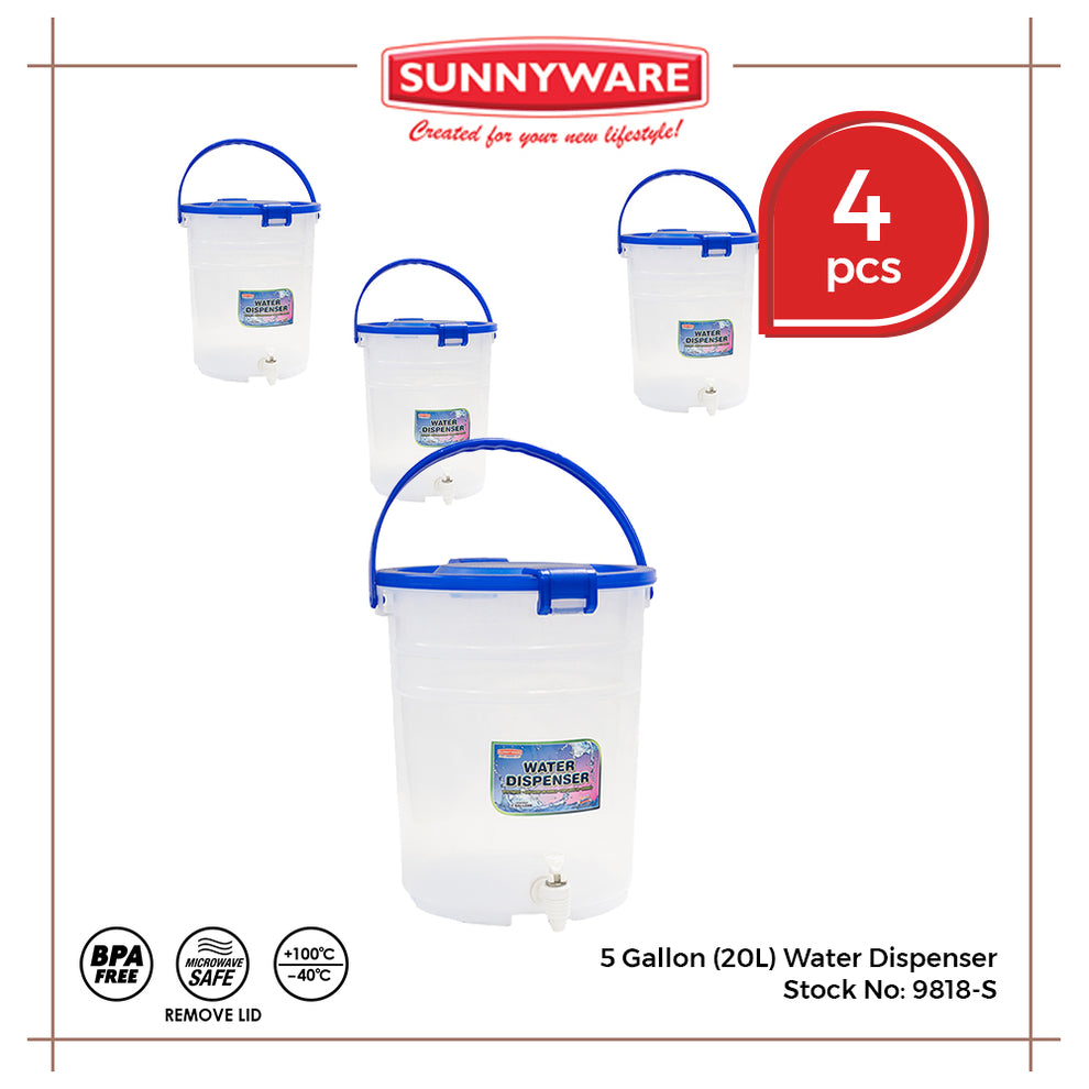4pcs 5 Gallon (20L) Water Dispenser [Sunnyware 9818-S] | Plasticware ...