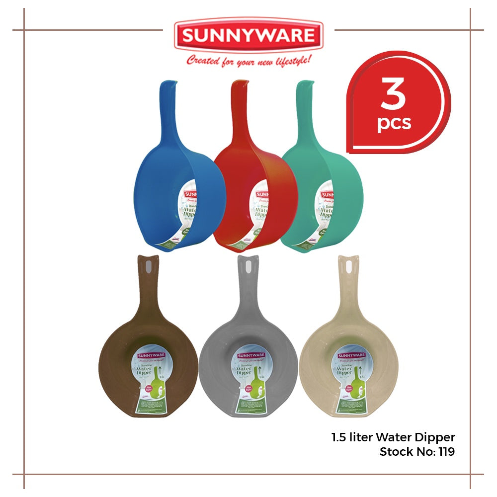 3pcs 1.5 Liter Water Dipper [Sunnyware 119] | Plasticware | Householdw ...