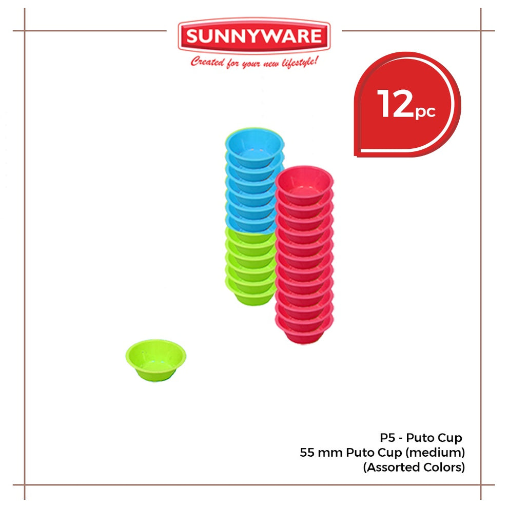 12 pcs Sunnyware P5 5cm 2oz Puto Cups Molder Mold for Pichi-Pichi Kuts ...