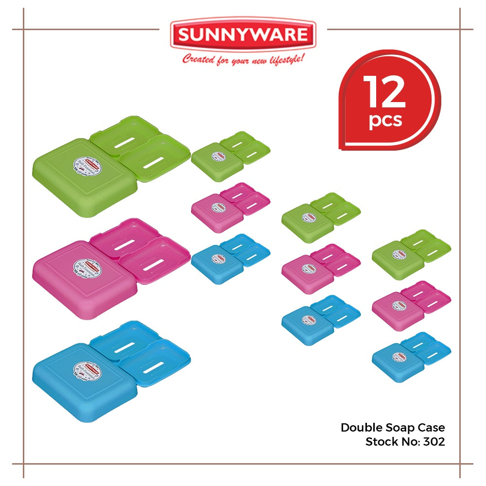 12pcs Double Soap Case [Sunnyware 302] | Plasticware | Laundryware | B ...